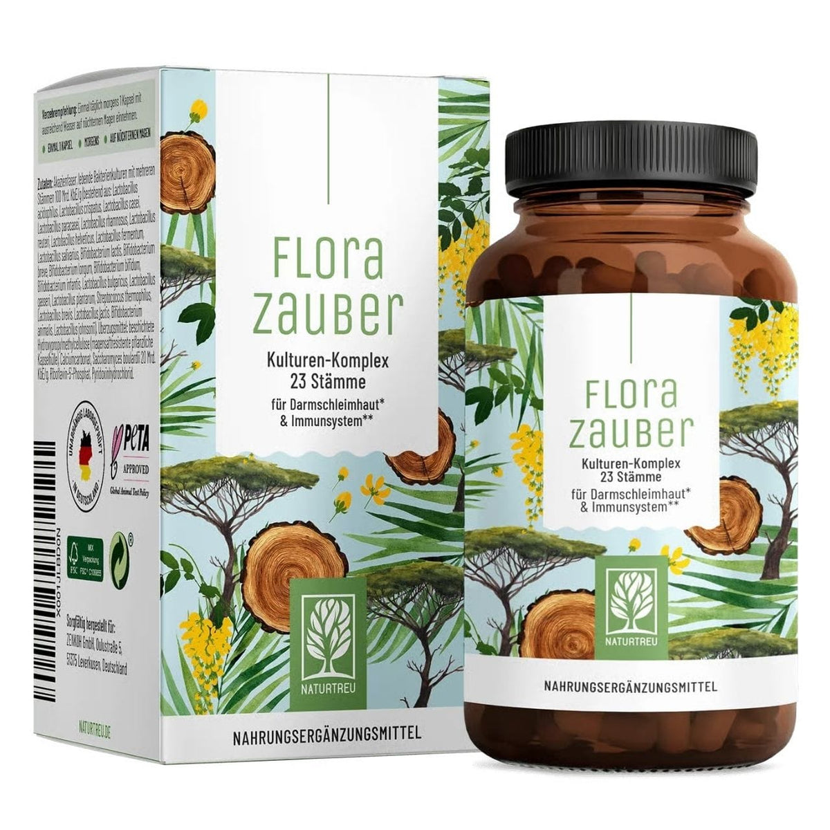 Naturtreu Florazauber Culture bactérienne 23 souches - 60 gélules – Medpak